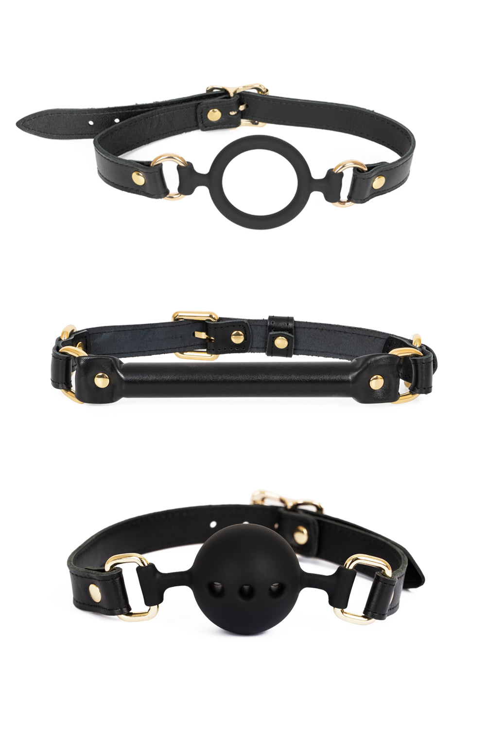 Set of 3 mouth gag. 10 colors