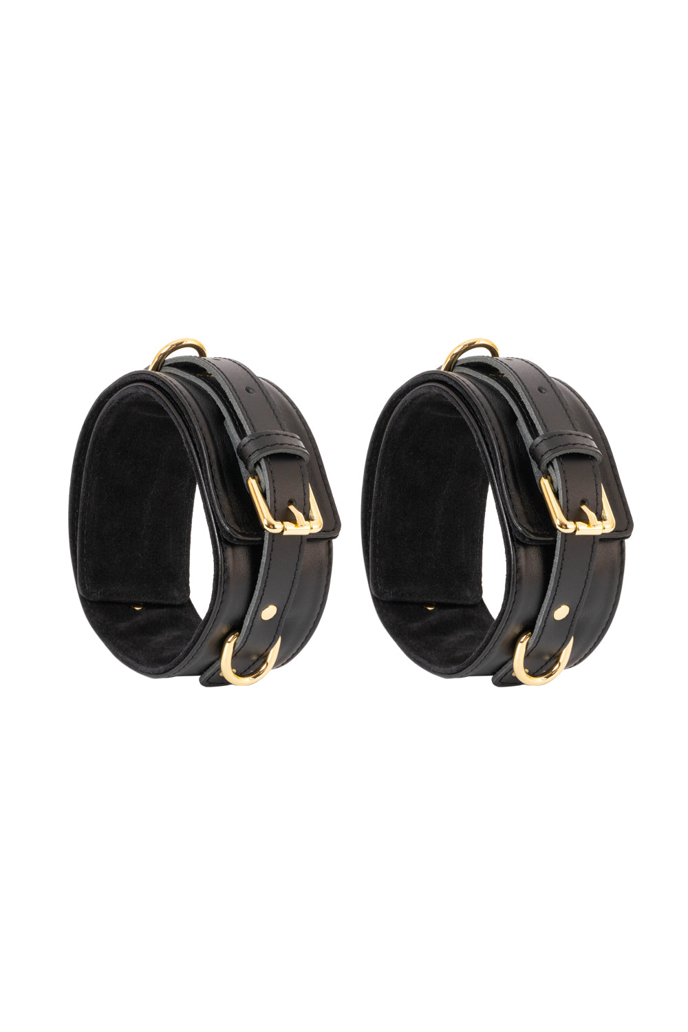 Thigh cuffs. Leather Garters. Black